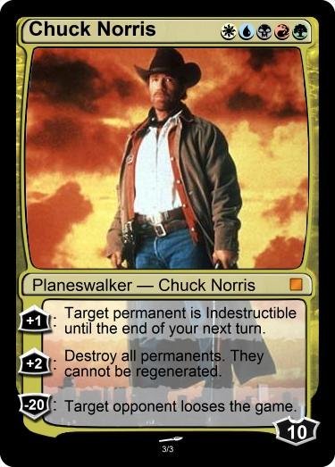 MTG Chuck Noris Planeswalker Card