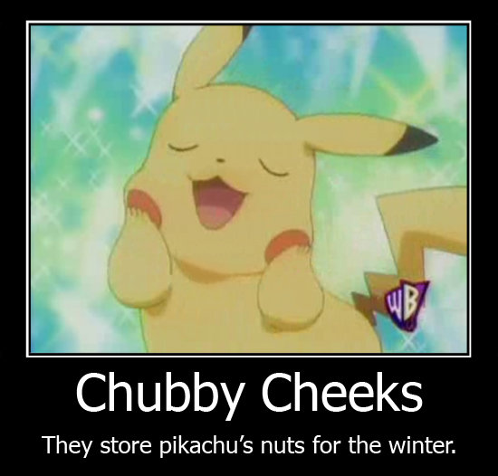 Pikachu's chubby cheeks